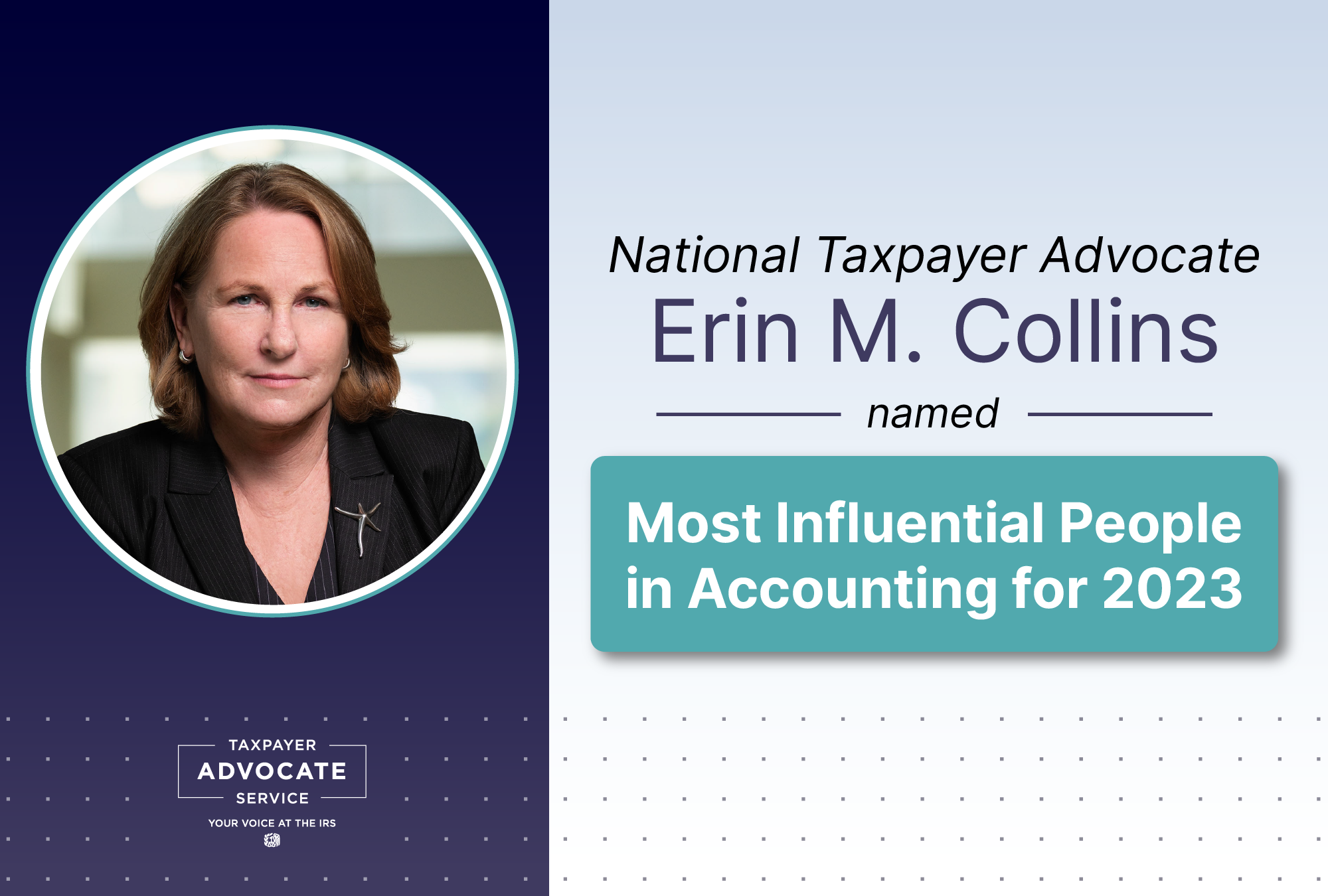 National Taxpayer Advocate Erin M. Collins named one of the Most ...