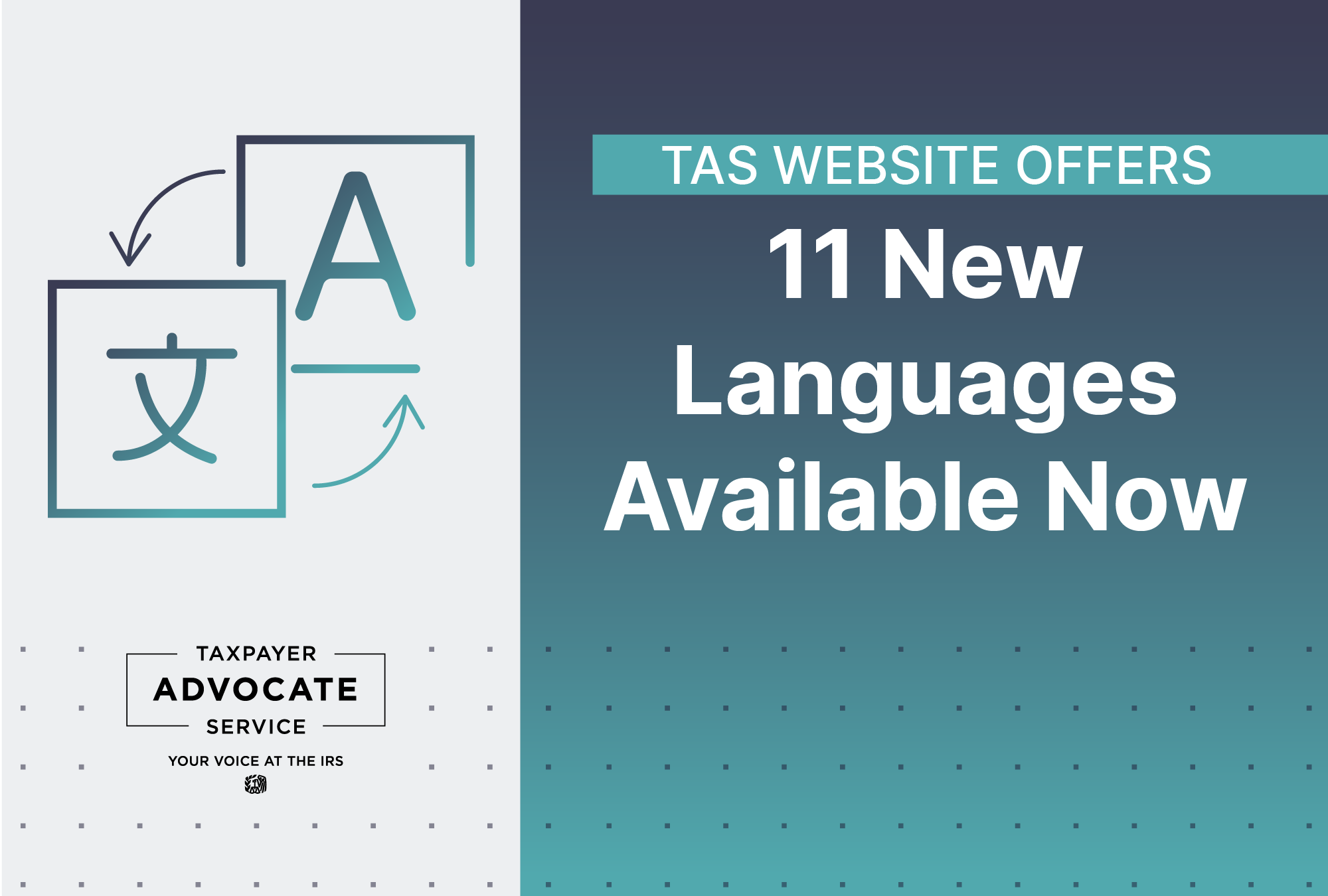 TAS Website is Now Available in Thirteen Languages