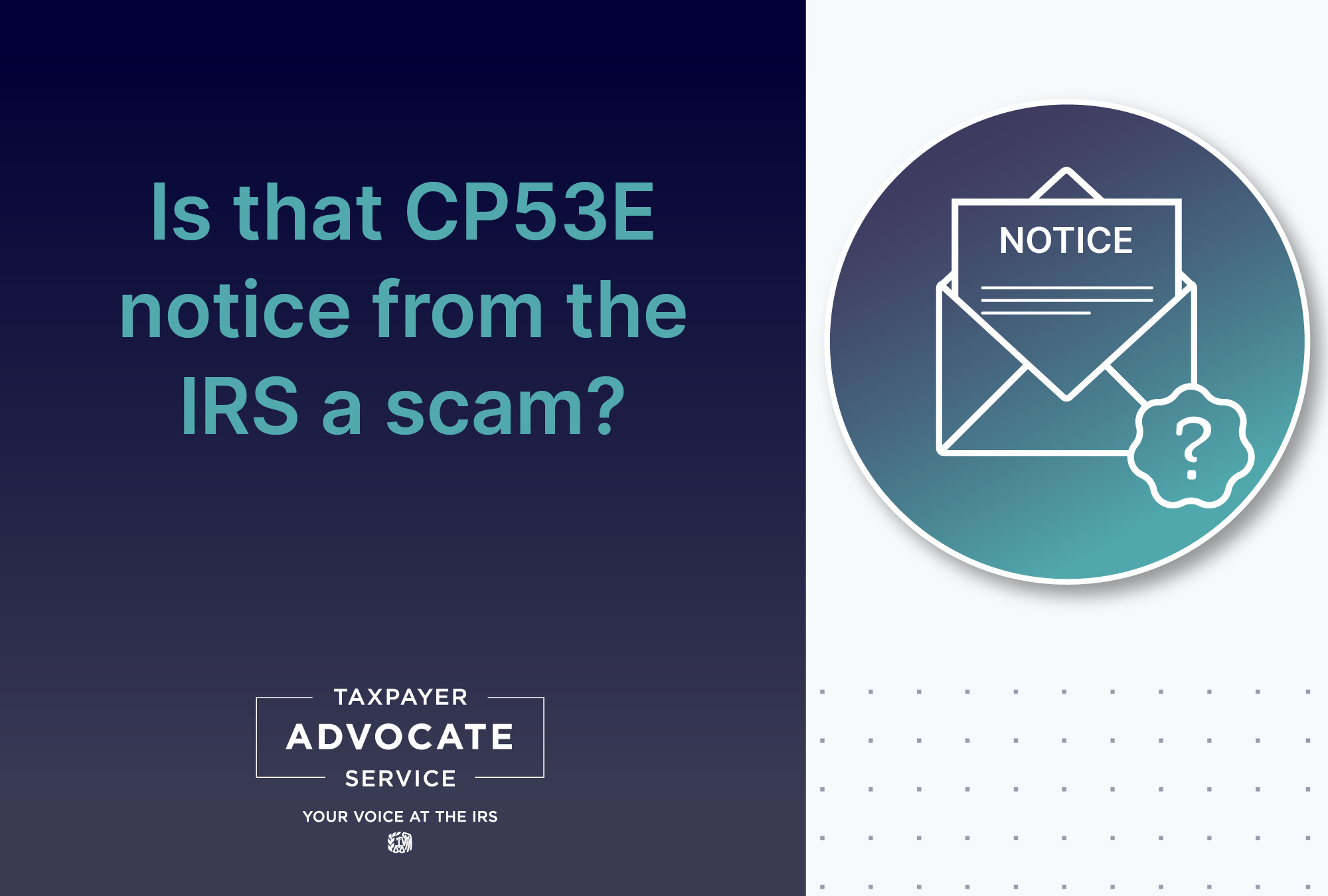 Is that CP53E notice from the IRS a scam?